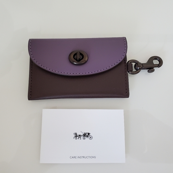 Coach | Bags | Turnlock Card Case In Colorblock | Poshmark